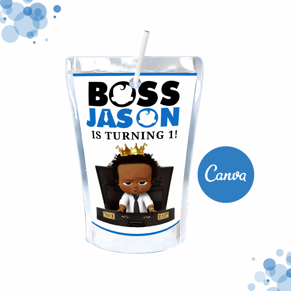 Black Boss Baby Bundle – Digital Prints for Birthday