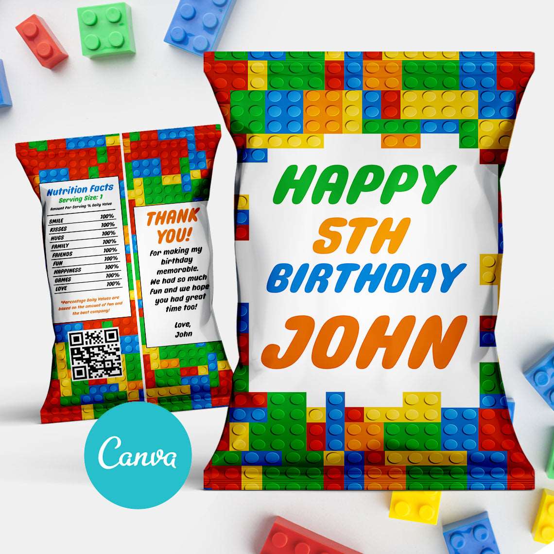 Lego Chip Bag – Digital Prints for Birthday