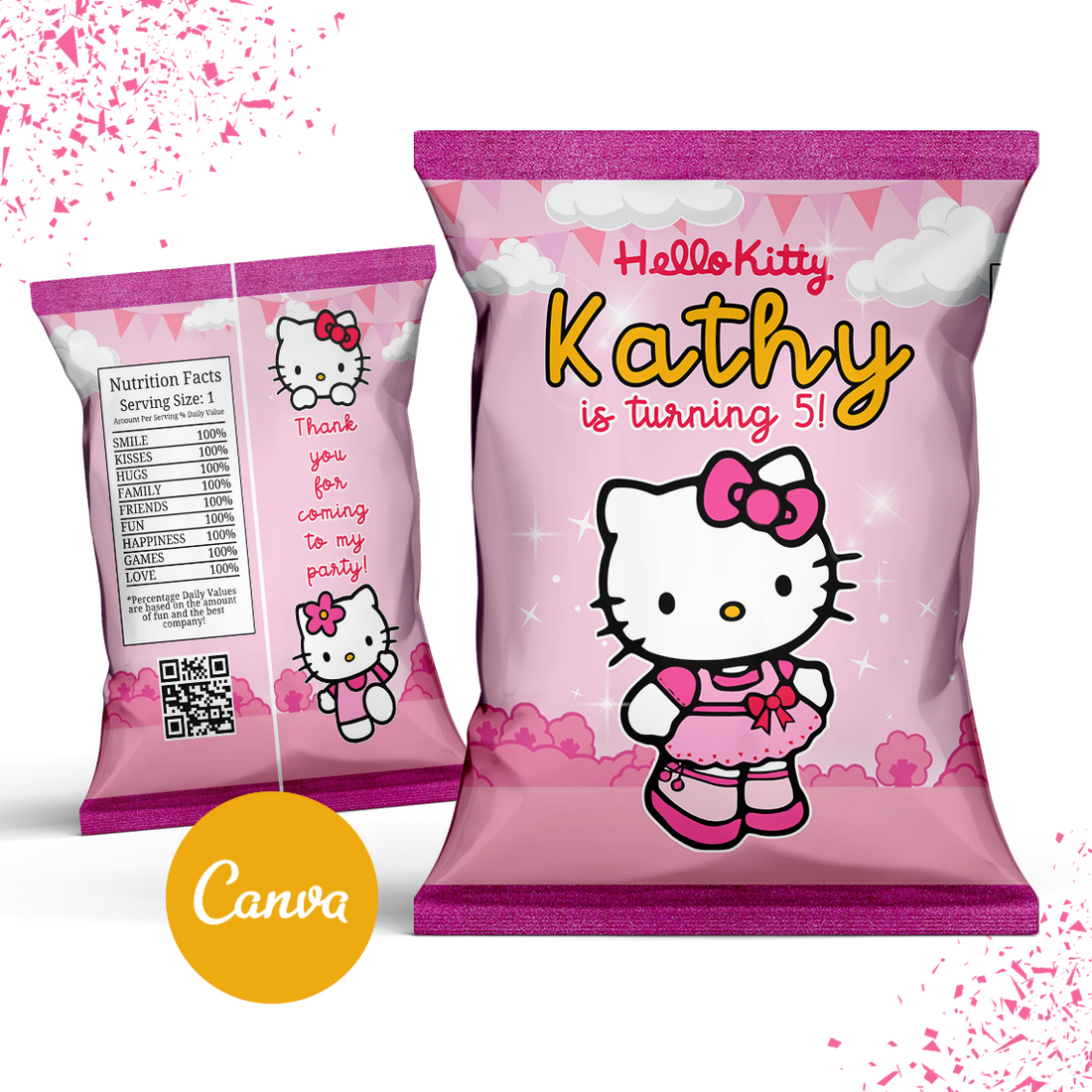Hello Kitty Chip Bag – Digital Prints for Birthday