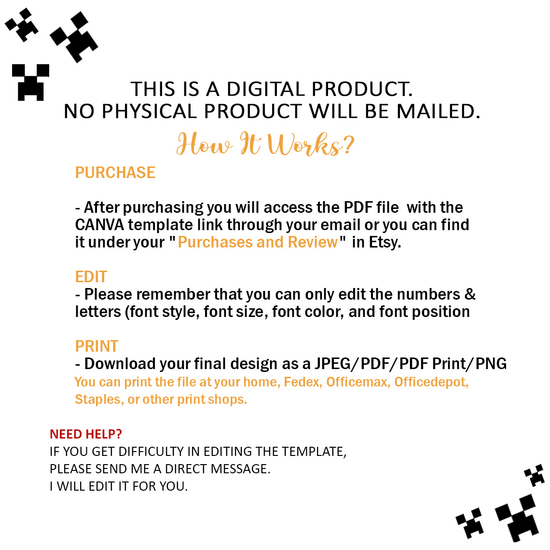 Minecraft Chip Bag – Digital Prints for Birthday