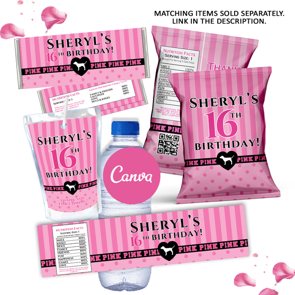 Pink Chip Bag – Digital Prints for Birthday