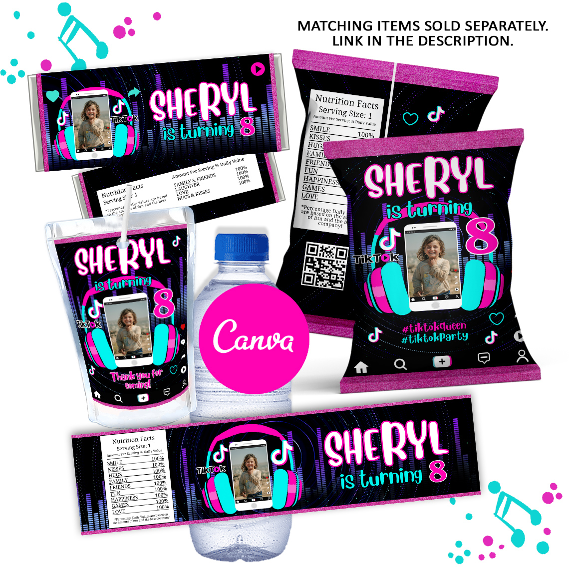 Tik Tok Hershey Bar – Digital Prints for Birthday