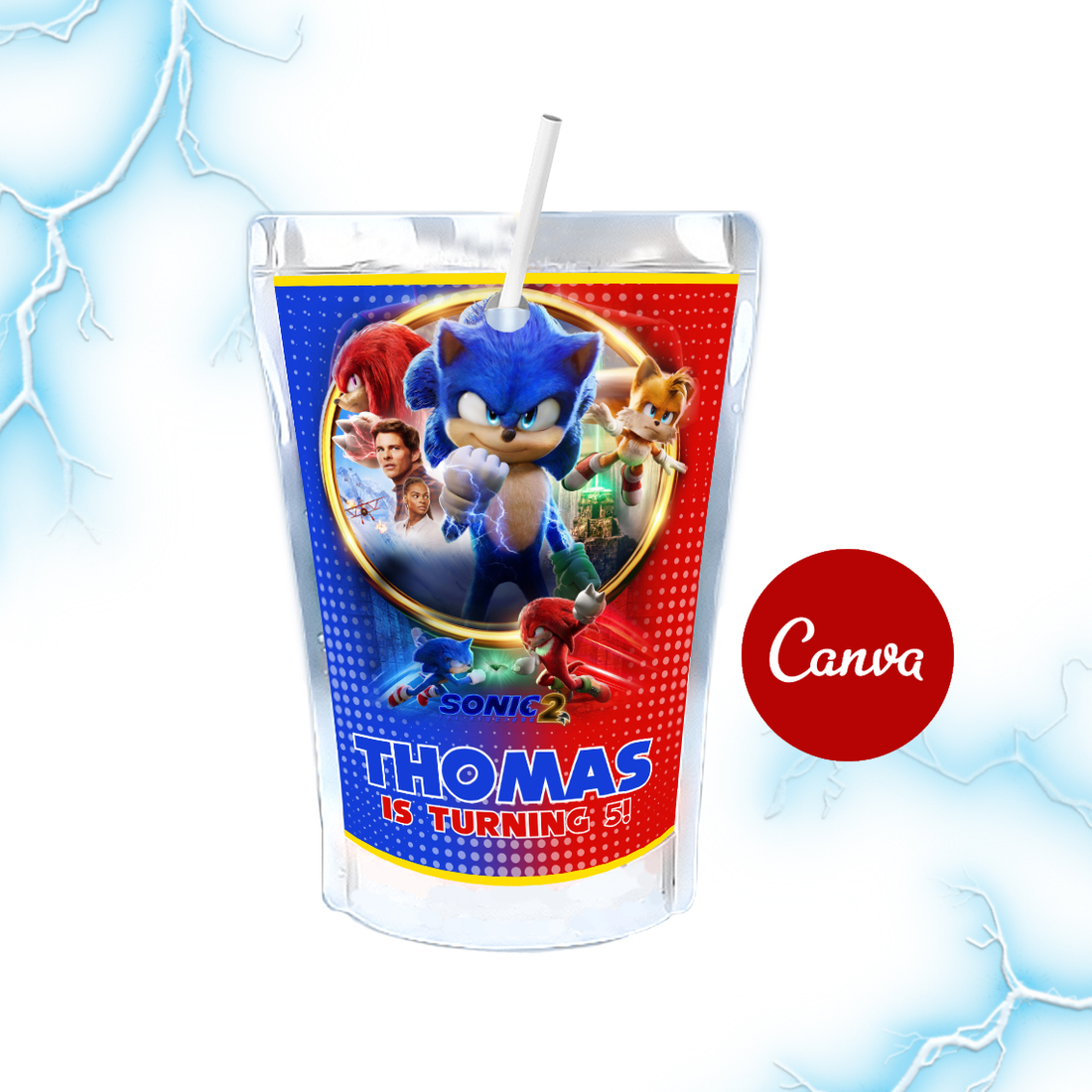 Sonic Caprisun – Digital Prints for Birthday