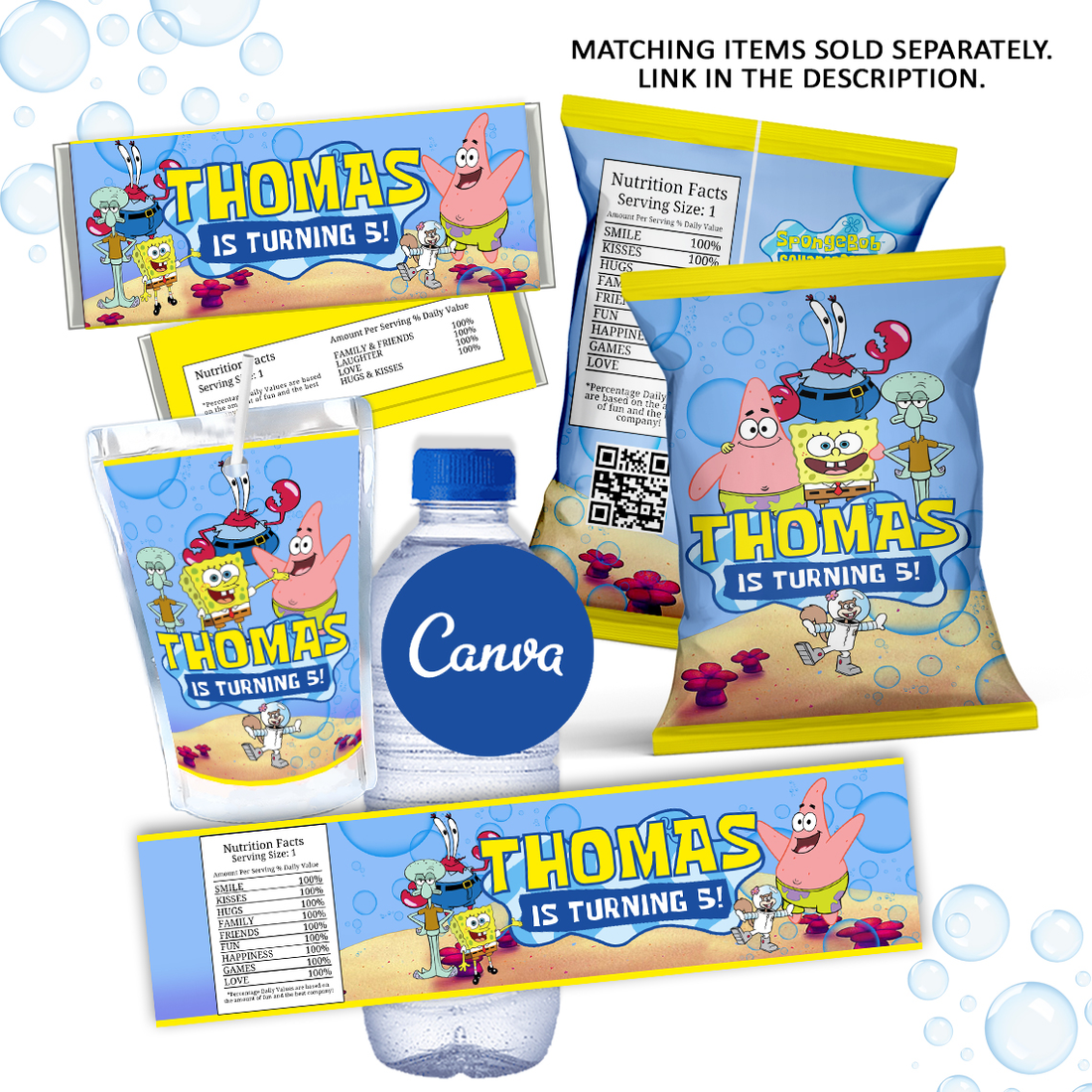 SpongeBob Caprisun – Digital Prints for Birthday
